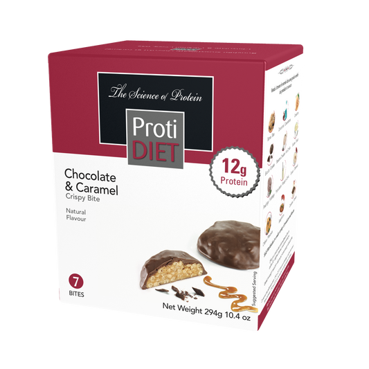 ProtiDiet Chocolate & Caramel Crispy Bites – BariatricFoodDirect.com