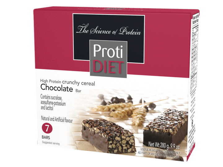 ProtiDiet Crunchy Cereal Chocolate Bar – BariatricFoodDirect.com